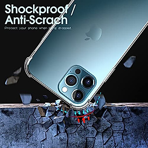 Migeec for iPhone 12 Pro Max Clear Case Shockproof Phone Cover Protective Phone Case, 6.7 inch