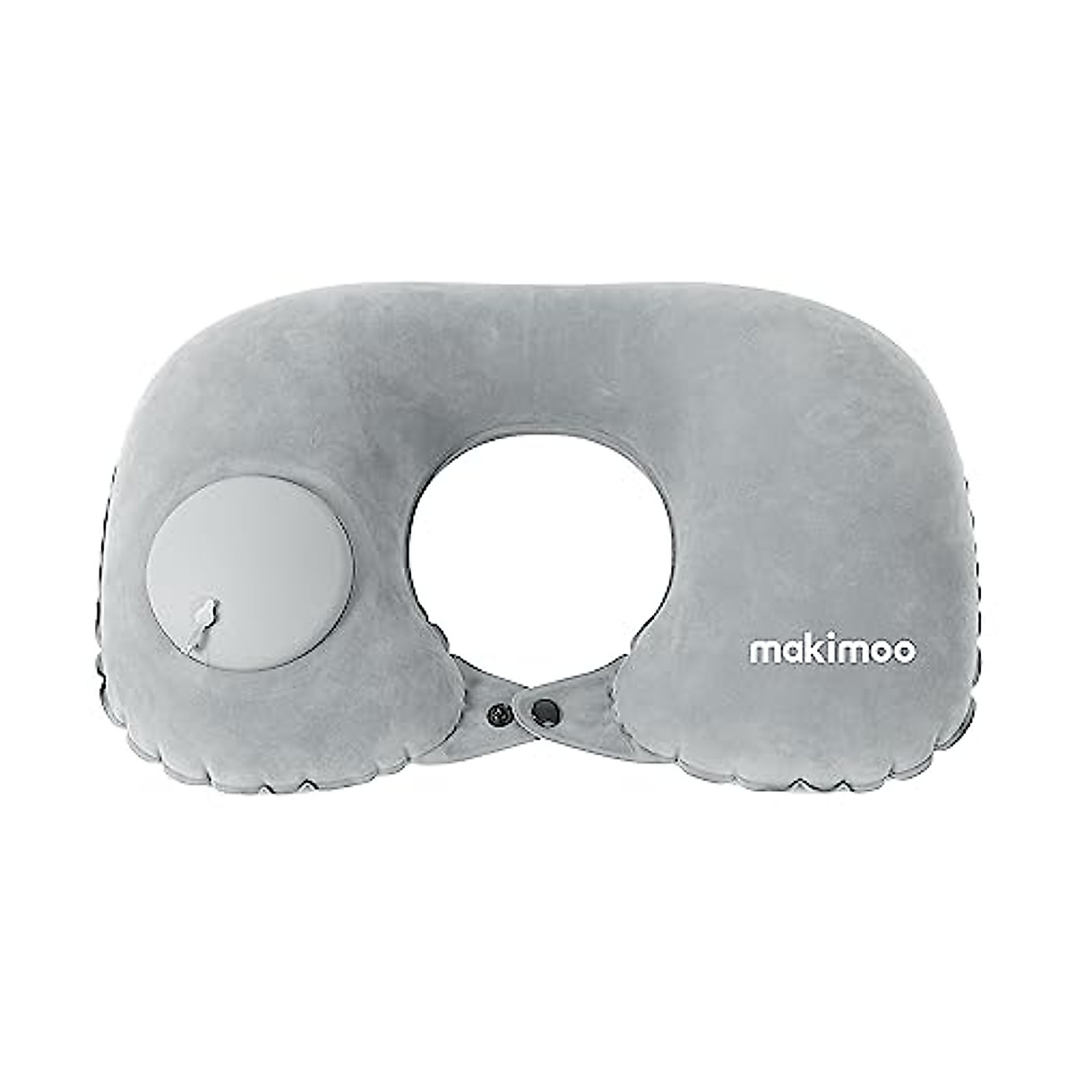 Makimoo Inflatable Travel Pillow, Neck Pillow for Travel, Inflatable Neck Pillow for Travel, Plane Pillow, Blow Up Pillow, Airplane Pillow for Neck, Waist, Back and Camping Cushion (Grey)
