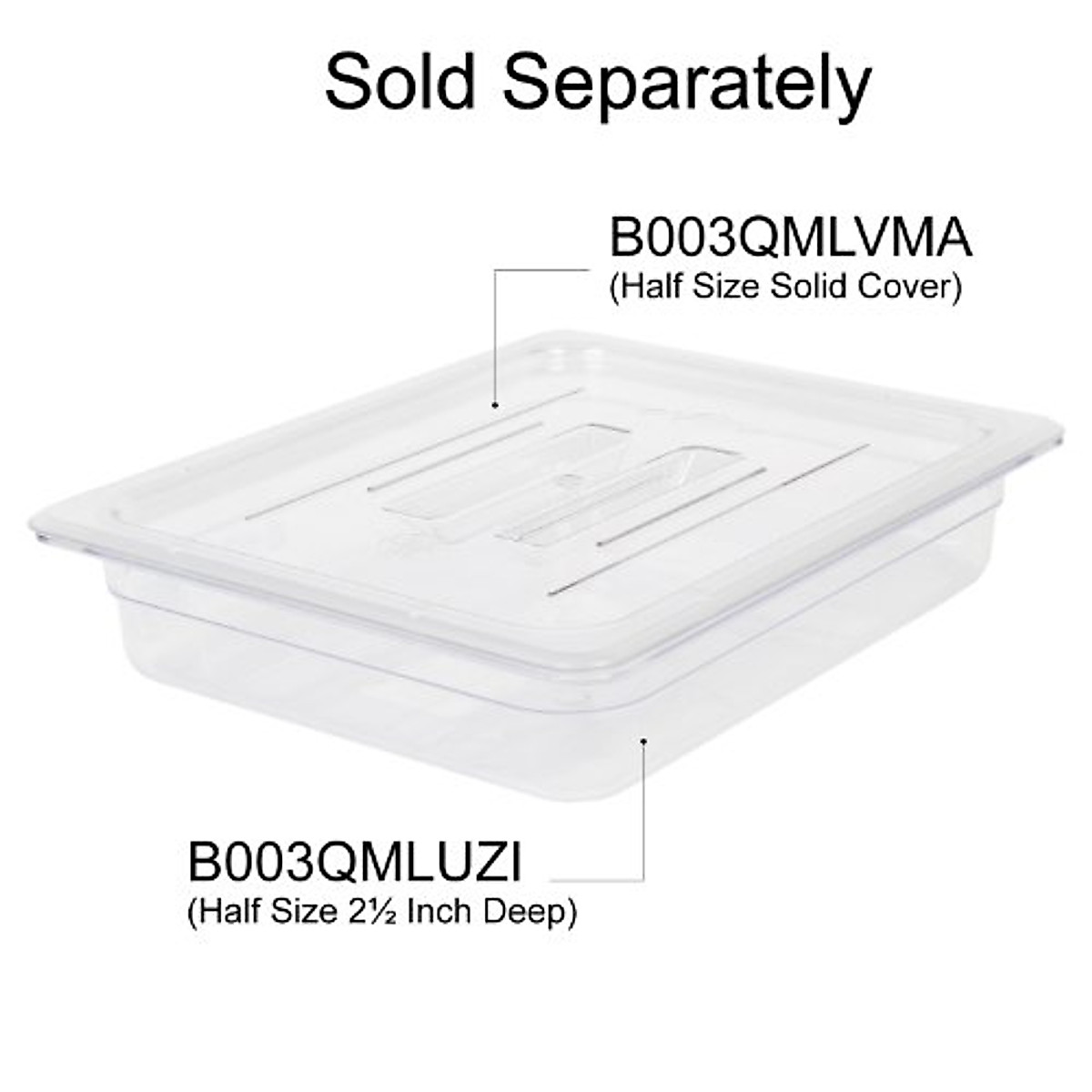 Excellante Half Size Solid Cover for Polycarbonate Food Pan