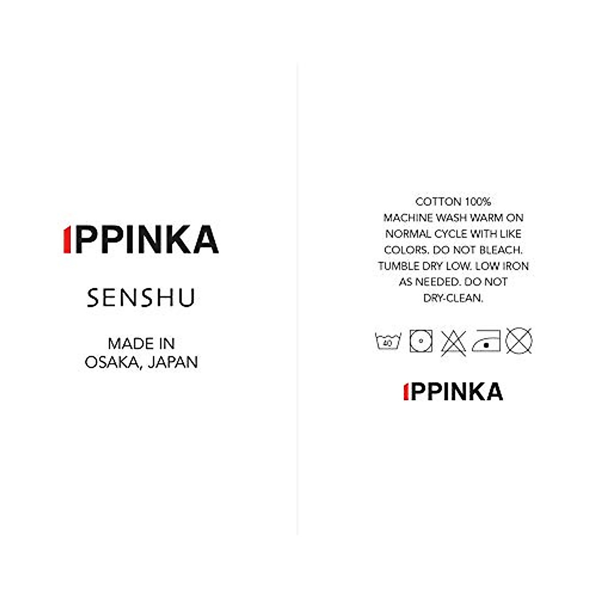 IPPINKA Senshu Japanese Towel, Ultra Soft, Quick-Drying, Two-Tone Stripes, Red (Wash/Face Towel)