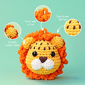 Sekafris Crochet Yarn with Cotton Yarn for Crocheting - Crochet Knitting Yarn for Beginners with Easy-to-See Stitches - Yarn for Crocheting - Parfait Chunky Yarn -Cotton-Nylon Blend (Rainbow)