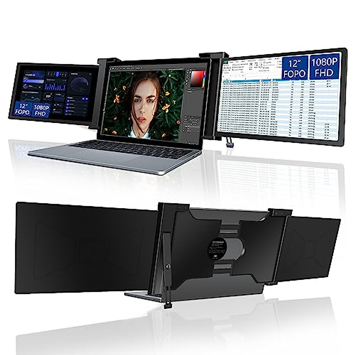 FOPO 12" Triple Monitor Extender - Boost Your Productivity