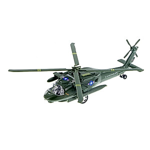 Playmaker Toys U.S. Army Sikorsky UH-60 Black Hawk Helicopter 10" Die Cast Metal Model Toy (Colors May Very)