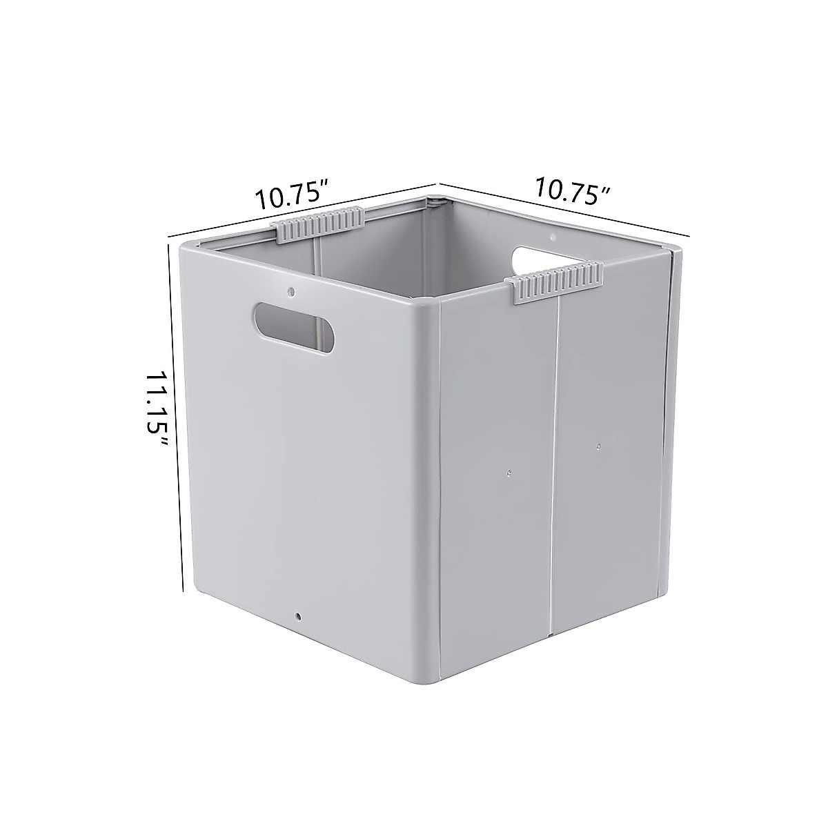 Minekkyes Plastic Collapsible Cube Storage Bins, Foldable Closet Organizers for Shelves, 4-Pack