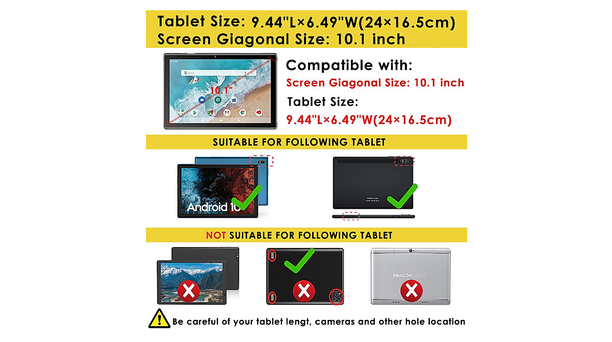 DETUOSI Silicone Case for VASTKING KingPad K10 Pro Tablet, with Stylus ...