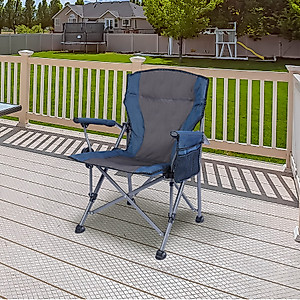 REDCAMP Oversized Camping Chairs for Adults 500lbs, Heavy Duty Hard Arm Portable Folding Chairs for Outside, Firm Outdoor Hunting Sports Chairs for Big and Tall Person