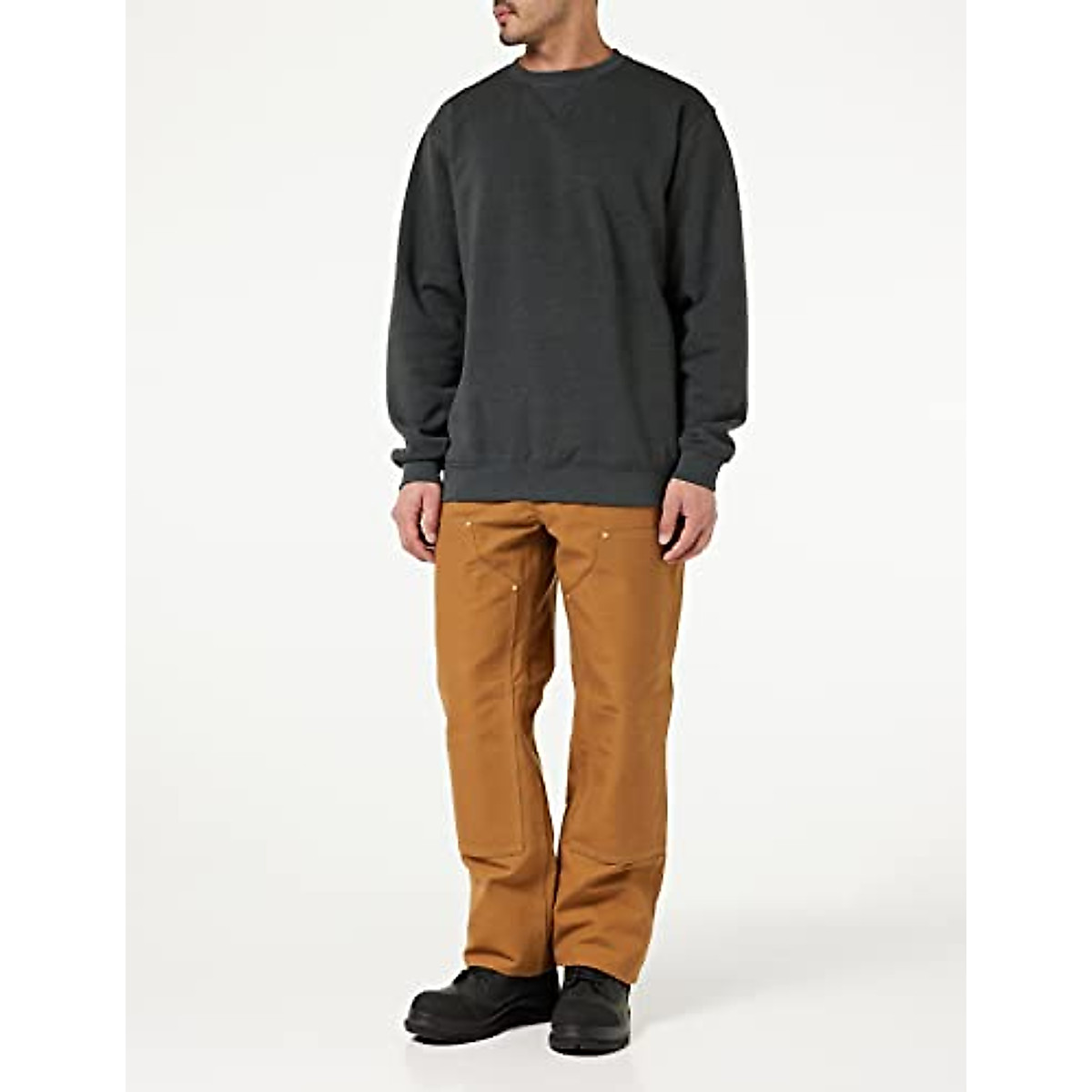 Carhartt mens Midweight Crewneck (Big & Tall) Sweatshirt, Carbon Heather, X-Large Big Tall US