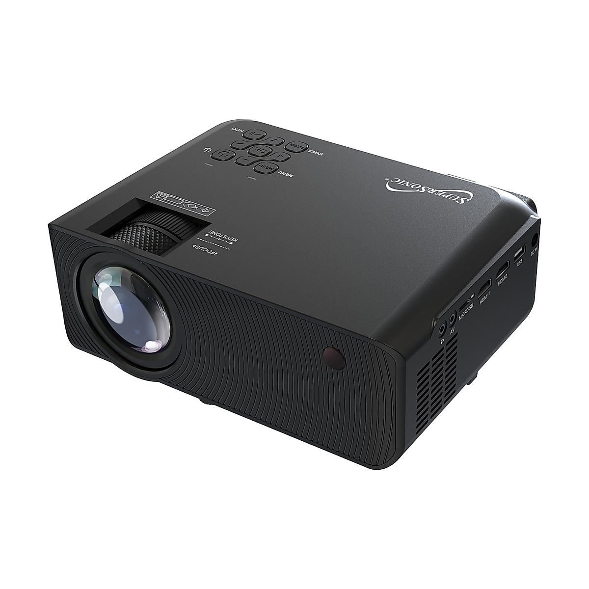 Supersonic SC-82P High Definition Home Theater Bluetooth Projector for Wireless connectivity to Bluetooth Soundbars and Speakers