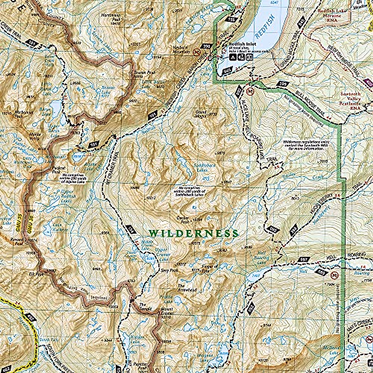 Sawtooth National Recreation Area Map (National Geographic Trails Illustrated Map, 870)