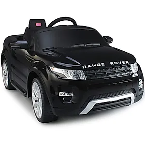 Americas Toys Compatible with Rastar Range Rover 12V Battery Powered Ride On Car with Remote Control - Kids Electric Car Includes Plastic Wheels, Headlight Function, MP3 Music and Horn Black