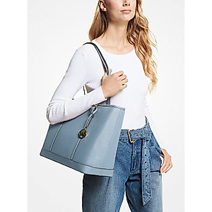 Michael Kors Jet Set Travel Large Logo Tote Bag (Pale Blue)