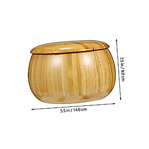 Hohopeti 1pc Wool Bowl Yarn Bowl with Lid Knitting Yarn Bowl Yarn Storage Holder Yarn Container Crochet Yarn Bowl Crochet Hooks Wool Yarn Bowl Crochet Yarn Holder Knitting Bowl Wooden