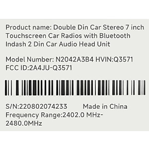 Hodozzy Double Din Car Stereo 7 inch Touchscreen Car Radios with Bluetooth Indash 2 Din Car Audio Head Unit Support Mirror Link for Android/iOS USB TF AUX FM MP5 Multimedia Player + Backup Camera