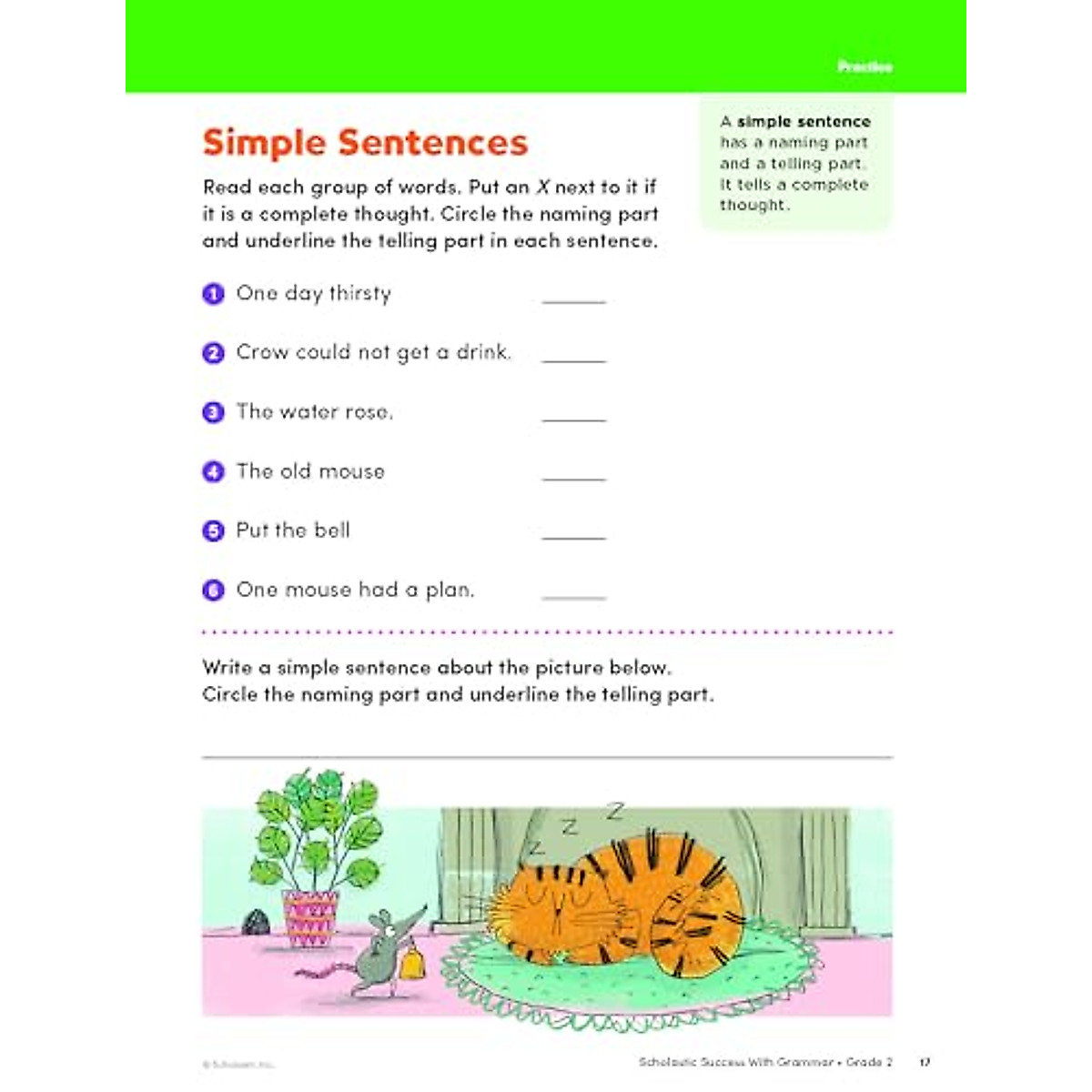 Scholastic Success with Grammar Grade 2 Workbook