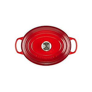 Le Creuset Enameled Cast Iron Signature Oval Dutch Oven, 5 qt. , Cerise