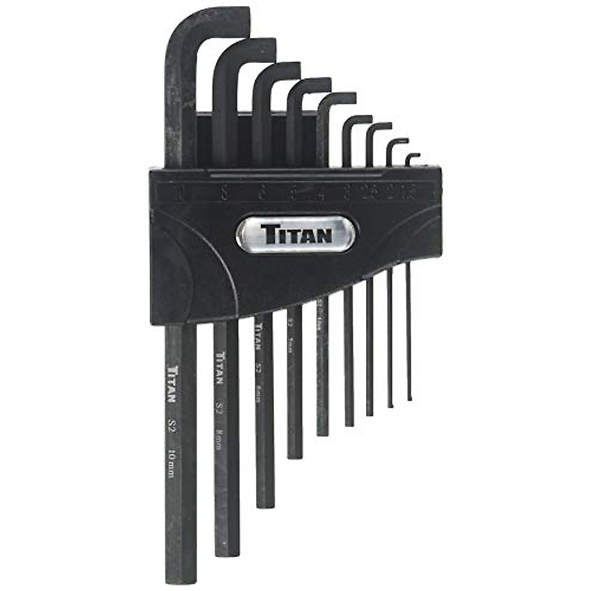 Titan TIT12738 9 Piece Metric Low Profile Hex Key Set