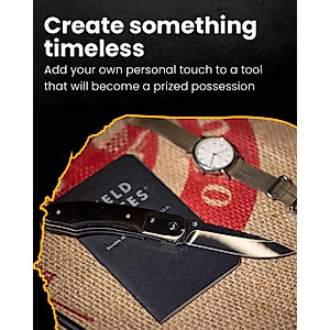 RELIC Skills | DIY Folding Knife Making Kit - Made in the USA - Gifts for Dad - Manly Gifts - Wood & Leather - New Fathers - Tools & Accessories - Camping - Family Gifts - Boys - Girls