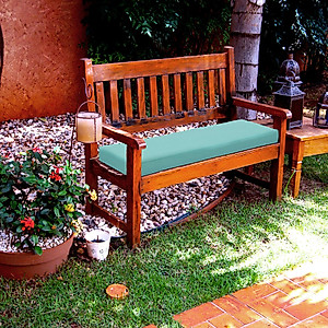 Aoodor Patio Bench Cushion Outdoor Olefin Fabric Slipcover Sponge Foam - Beige