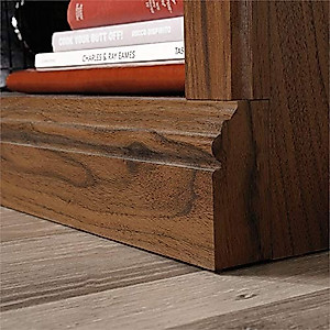 Sauder Misc Storage Contemporary 3-Shelf Wood Bookcase in Grand Walnut