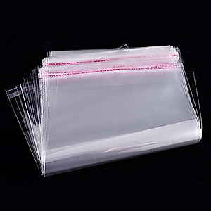 Self Sealing Cellophane Bags 3x3" 200pcs Clear Cello Bags Square Resealable Treat Bags for Cookie Bakery Candy Soap Cards Snacks Food Gift Favor 12 Sizes to Choose from