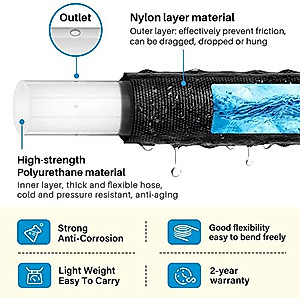 Winisok Flat Garden Soaker Hose 100FT(50Ft x 2Pack), Heavy Duty Double Layer Drip Hose - Save70% Water Flexible Watering Hose for Lawn, Garden Beds