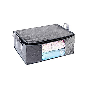 ABO Gear G01 Bins Bags Closet Organizers Sweater Clothes Storage Containers, 3pc Pack, Gray, 3 Count