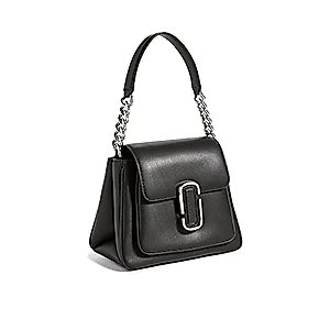 Marc Jacobs Women's The J Marc Chain Mini Satchel, Black/Silver, One Size