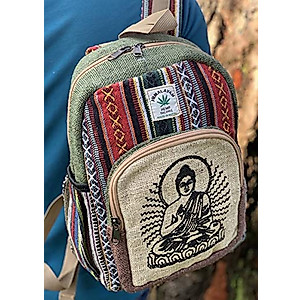 Unique design Himalaya Hemp Backpack Small Backpack Hippie Backpack Festival Backpack Hiking Backpack 100% Hemp|100 VEGAN| FAIR TRADE | Handmade with Love.