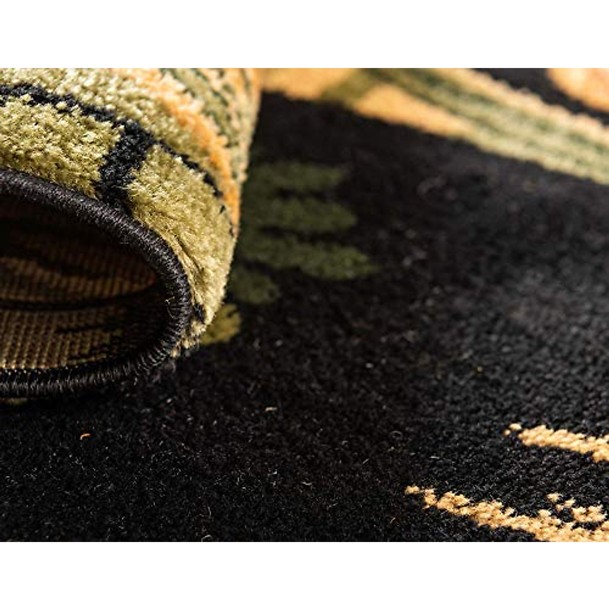 Unique Loom Barnyard Collection Area Rug - Farm (5' 3" x 8' Rectangle, Black/ Cream)