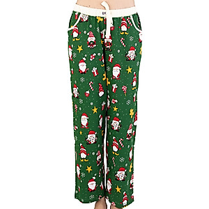 Lazy One Christmas Pajamas for Women, Cute Pajama Pants and Long Sleeve Top Separates, Merry & Bright, Gnome, Pant (X-Large)
