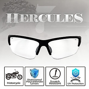 Global Vision Eyewear Hercules 7 Safety Glasses Black Frame (Clear)