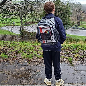 seastig Clear Backpack Heavy Duty TPU Transparent Bag Clear Bag Stadium Approved See Through Backpack for School, Work, College