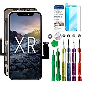 Ace Tech Cellular Compatible with iPhone XR Premium LCD Screen Replacement 6.1 inch (Model A1984, A2105, A2106, A2108) High Resolution Display digitizer Assembly Touch Screen