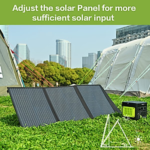 JJN 18V 100W Portable Solar Panel Foldable Solar Panels Bulit-in Charge Controller Mono. Solar Charger with PD 60W USB/Type-C/DC/QC 3.0 for Portable Power Station Outdoor Camping Van RV Trip