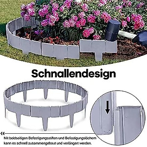 10pcs Faux Stone Garden Edging Border - Anti-deform Design, Yard and Garden Landscape Edging