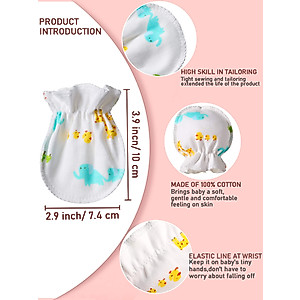 Syhood Newborn Baby Mittens No Scratch Unisex Baby Gloves for 0-6 Months Boys Girls(17 Pairs)