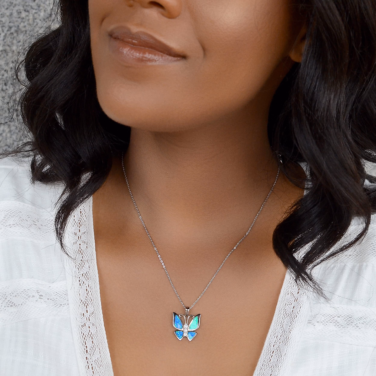 Aphrodite’s Butterfly Necklaces for Women, Be Like the Butterfly - Fire Opal Butterfly Necklace for Women Girls, Mother's Day Gifts for Mom Daughter Wife Girlfriend Sister, Gifts for Women, Butterfly Gifts for Women, Gifts for Daughter