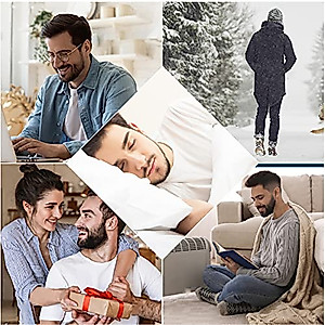 Fuzzy Socks Men with Grippers, Winter Fluffy Slipper Socks Stocking Stuffers Mens Hospital Socks Cozy Warm Non Slip Heated Plush Sleep Footies 5 Pairs