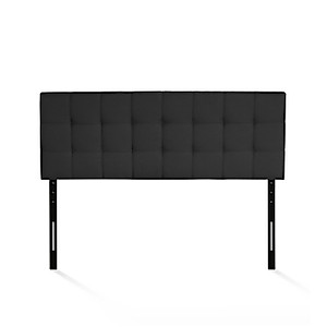 FURINNO Roanne Tufted Headboard, Queen, Black