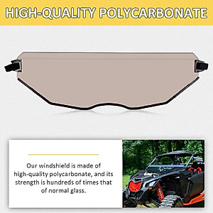 ECOTRIC Dark Tint Half Windshield Compatible with 2017-2024 Can Am Maverick X3 / X3 X DS/ X3 X MR/ X3 MAX/ X3 X RS/ X3 X MR Turbo R X3 900 Accessories