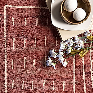 nuLOOM Fabiana Machine Washable Tribal Geometric Area Rug, 8' x 10', Rust