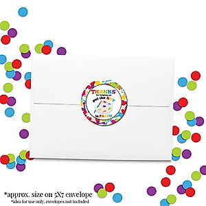Art & Painting Party Thank You Sticker Labels, 40 2" Party Circle Stickers by AmandaCreation, Great for Party Favors, Envelope Seals & Goodie Bags
