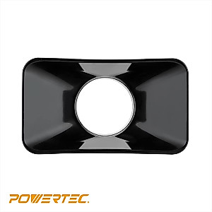 POWERTEC 70204 Dust Collection Rectangular Hood Nozzle for 2-1/2” Dust Collection Hose Fittings