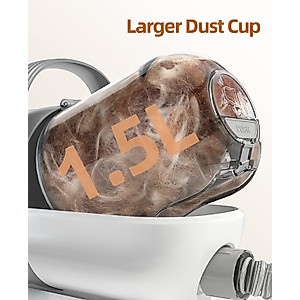 oneisall Dog Hair Vacuum & Dog Grooming Kit, Pet Grooming Vacuum with Pet Clipper Nail Grinder, 1.5L Dust Cup Dog Brush Vacuum with 7 Pet Grooming Tools for Shedding Pet Hair, Home Cleaning