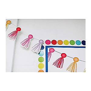 Schoolgirl Style - Twinkle Twinkle You're A STAR! Rainbow Big Dots Straight Borders
