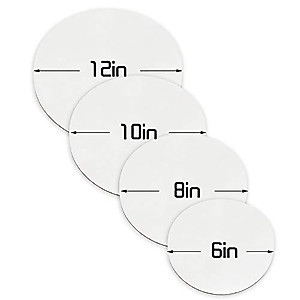 Twdrer 24 Cake Board Rounds, White Cake Circles Cake Base Circle Cardboard Base (6, 8, 10 & 12-Inch) for Cake Decorating & Multi-Tier Stacked Cakes