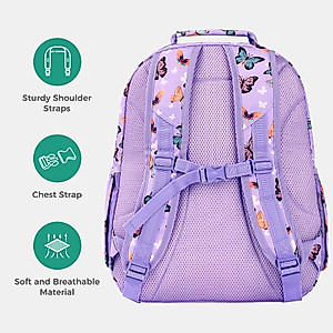 Choco Mocha Preschool Backpack for Girls Flora Backpack for Toddler Girls Preschool Backpacks for Girl Bookbag 14 inch Prek Backpack for Kids with Chest Strap Child 2-4 3-5 Gifts, Blue