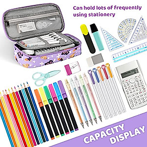 Choco Mocha Butterfly Pencil Case for Girls Pencil Box for Girls Pencil Pouch for Girls Pencil Case for Kids Pencil Bag for School Kindergarten Preschool Zipper Organizer Soft Cute Small Gift Purple