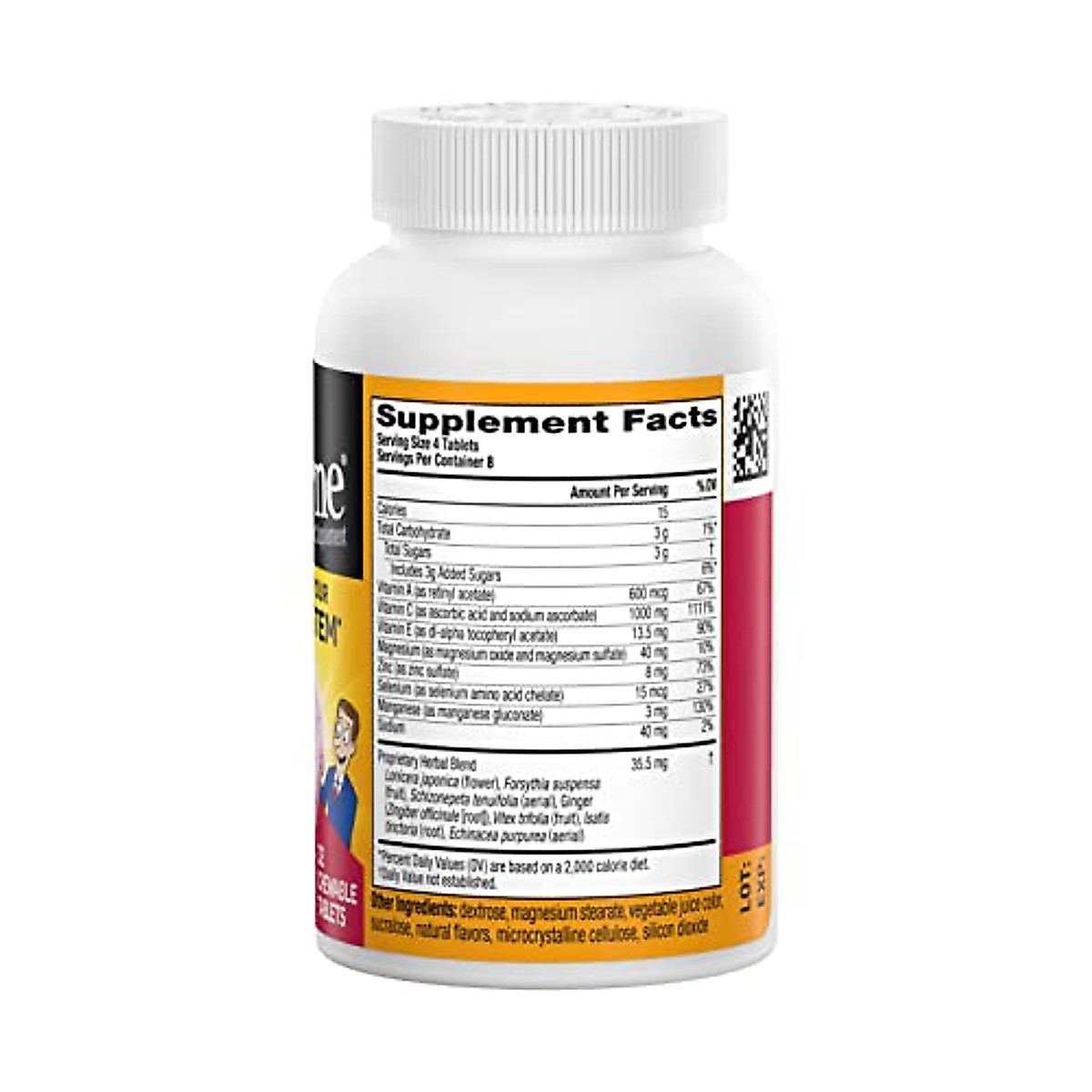 Airborne Vitamin C 1000mg (per serving) - Very Berry Chewable Tablets (32 count in a box), Gluten-Free Immune Support Supplement, With Vitamins A C E, ZINC, Selenium, Echinacea & Ginger, Antioxidants