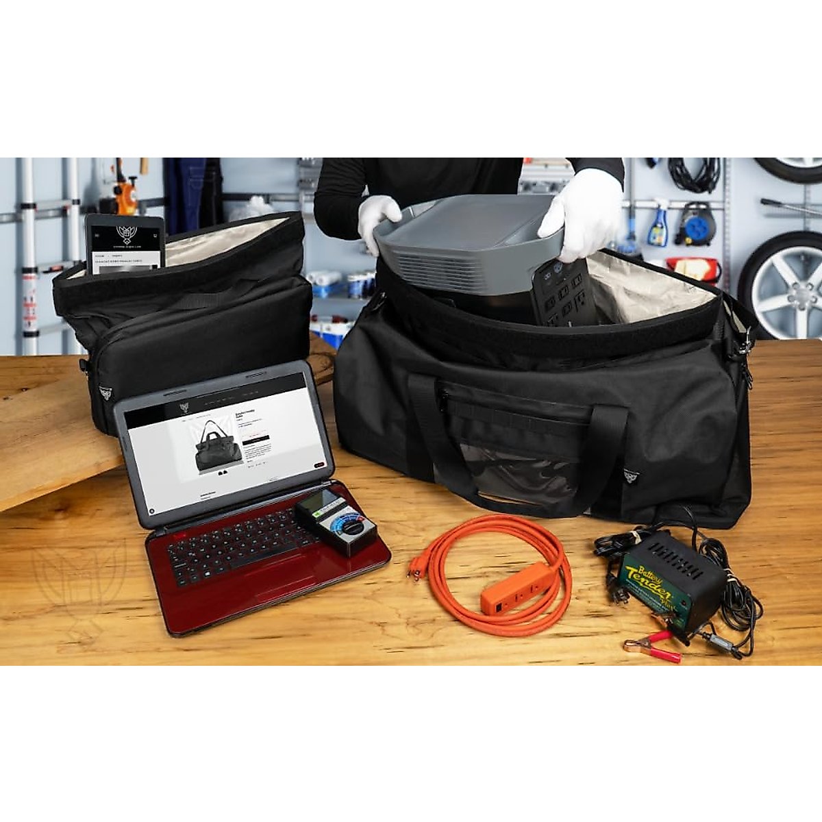 Xtreme Sight Line ~ Xecutive Transport Faraday Duffel Bag for Military Use ~ MOLLE System ~ Computer Towers and Other Large Electronics ~ Data Security for Executive Travel ~ Shoulder Strap Included ~ Tracking/Hacking Defense ~ Removable Foam Padded for E